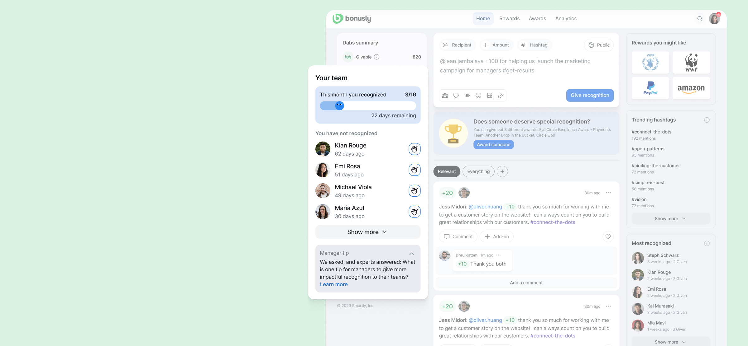 Bonusly | Unlock Top Performing Teams: New Manager Giving Tracker