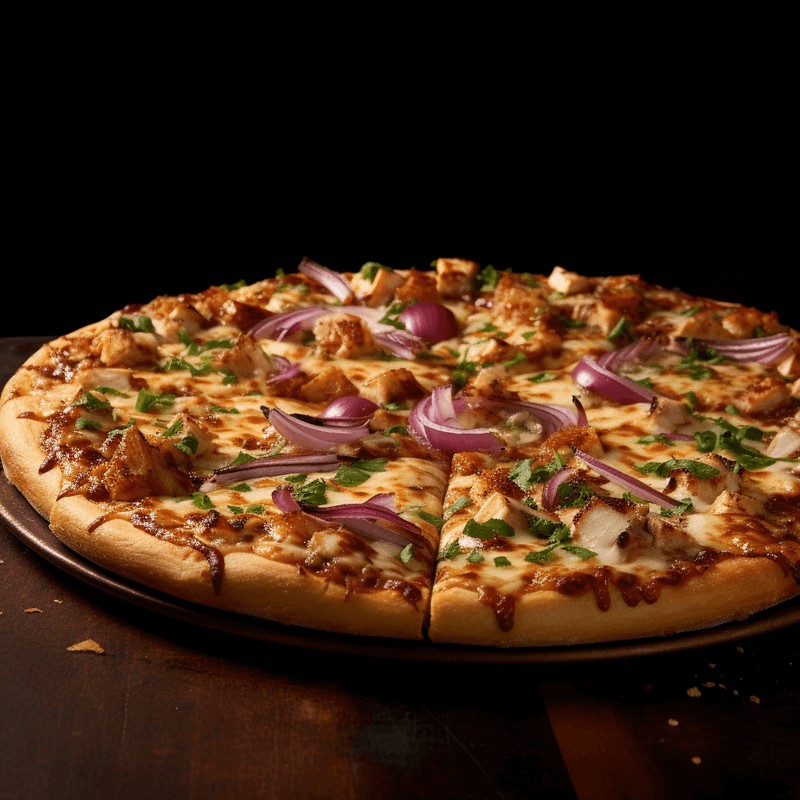Smoky Chipotle BBQ Chicken Pizza with Cilantro and Red Onion Recipe