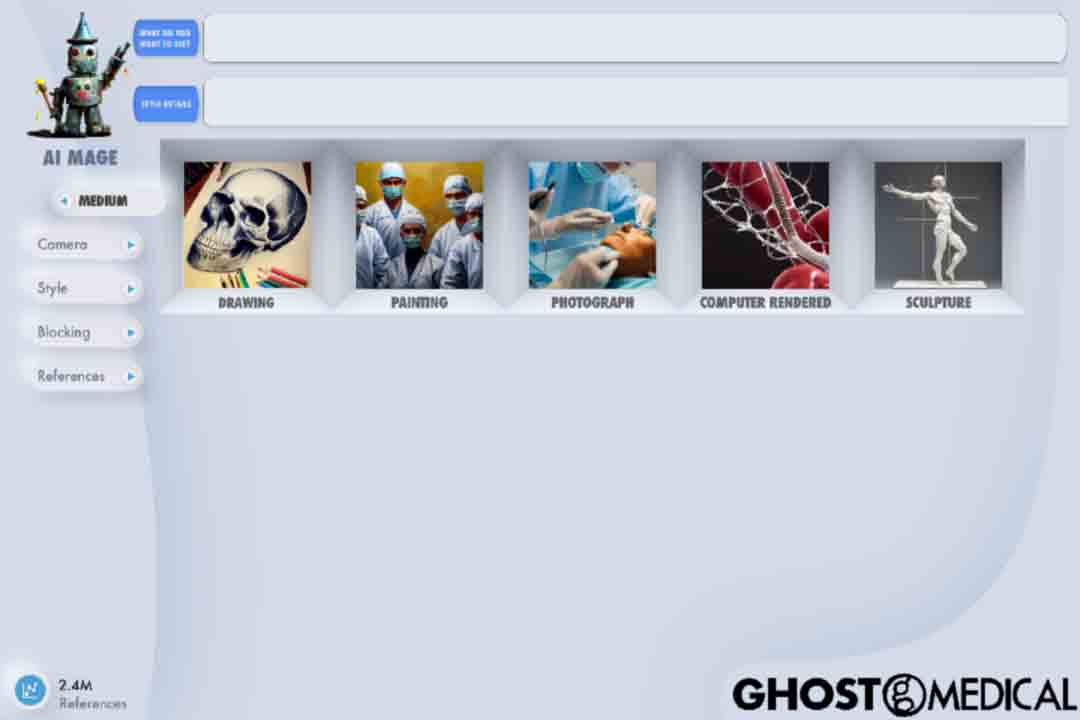 "AI Image Generator Prompt References for Medical Art"