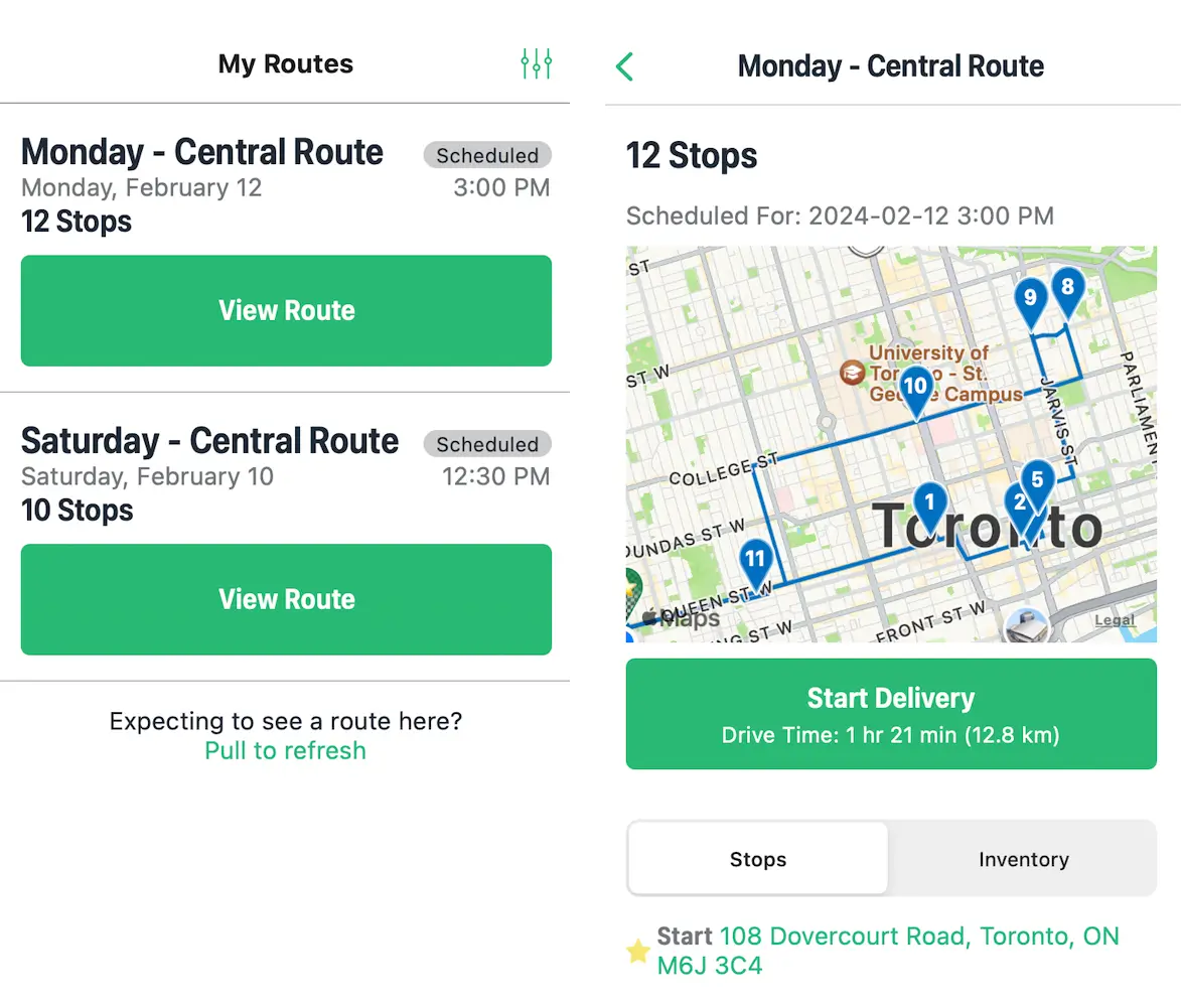 EasyRoutes 101: Delivery Driver Mobile App — Roundtrip