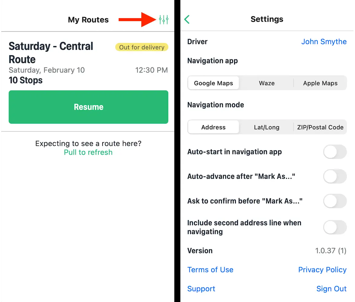 EasyRoutes 101: Delivery Driver Mobile App — Roundtrip