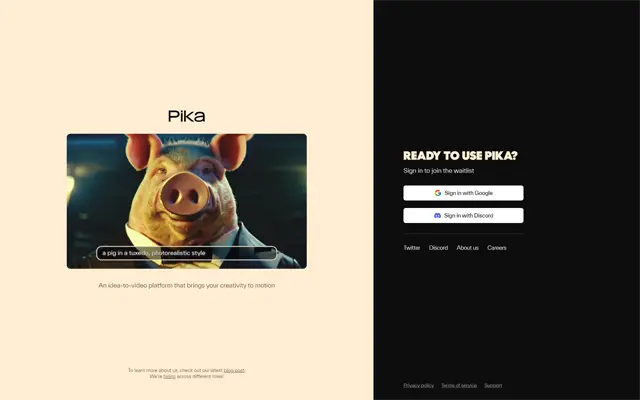 Pika reviewed and ranked on ToolTrove.ai