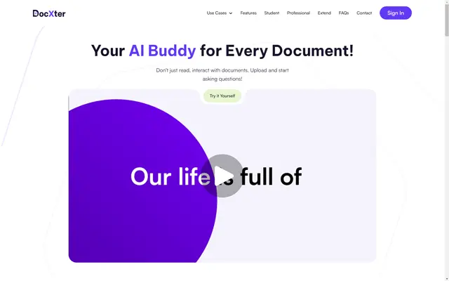 DocXter reviewed and ranked on ToolTrove.ai