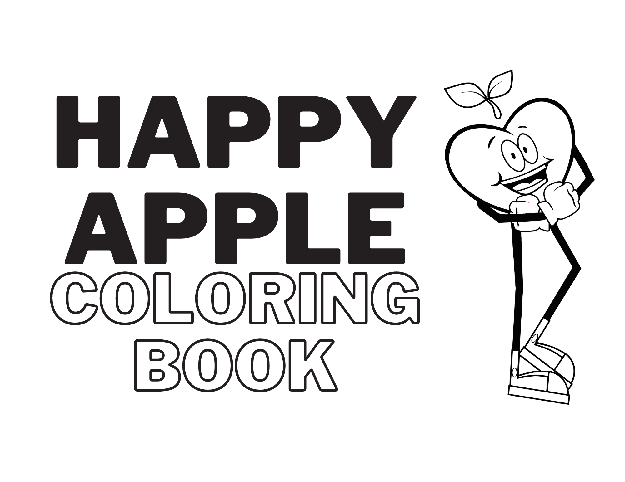 Happy Apple Coloring Book