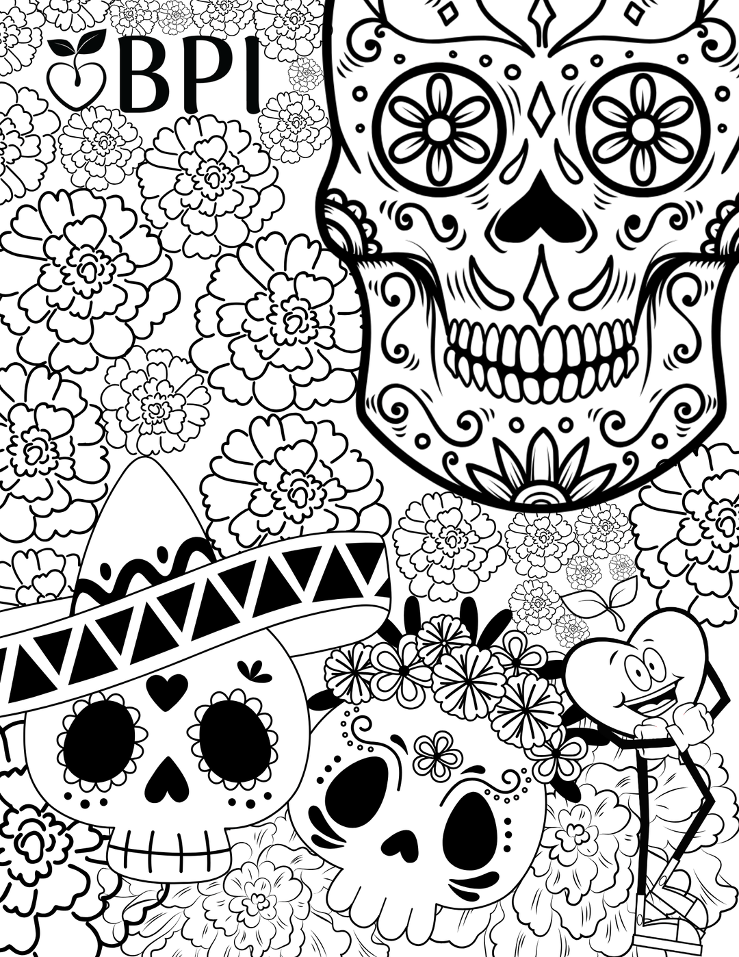Day of the Dead Coloring Sheet