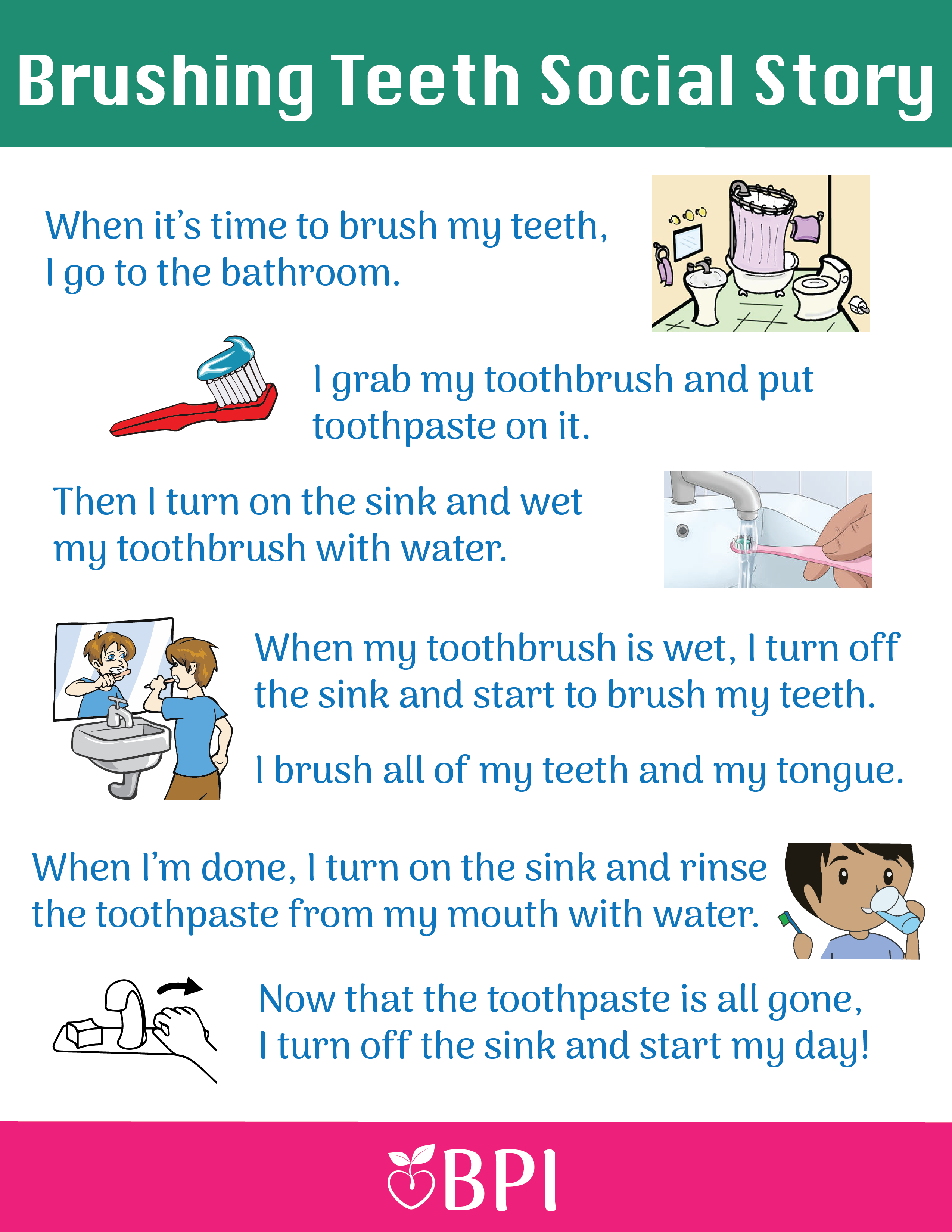 Brushing Teeth Social Story