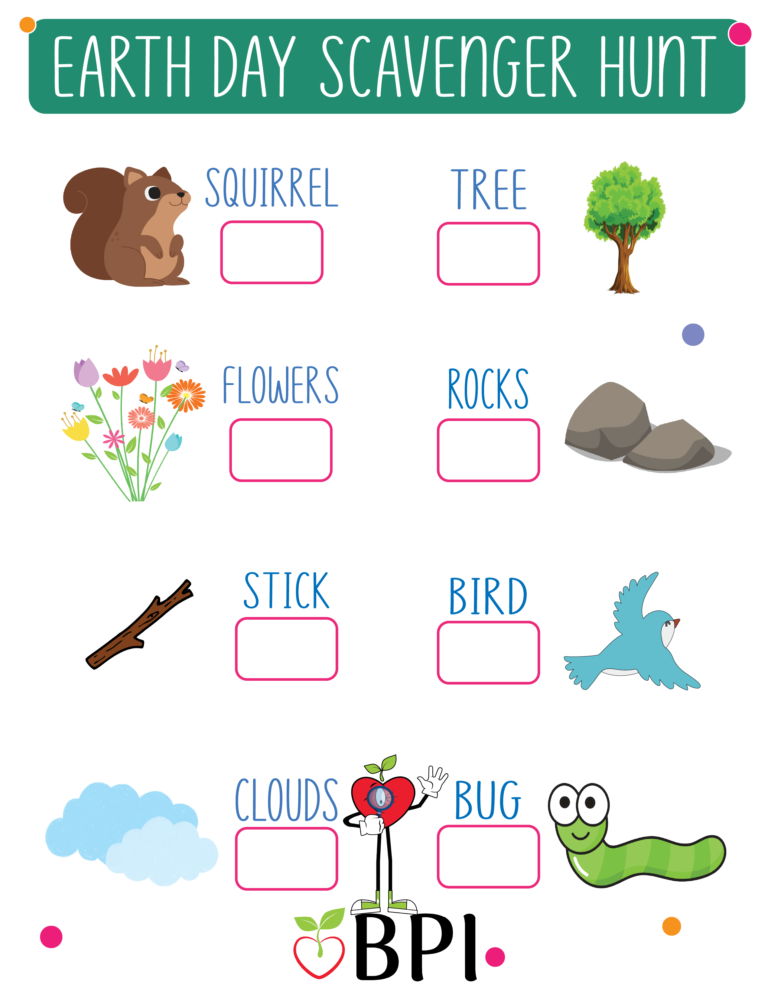 Earth Day Scavenger Hunt