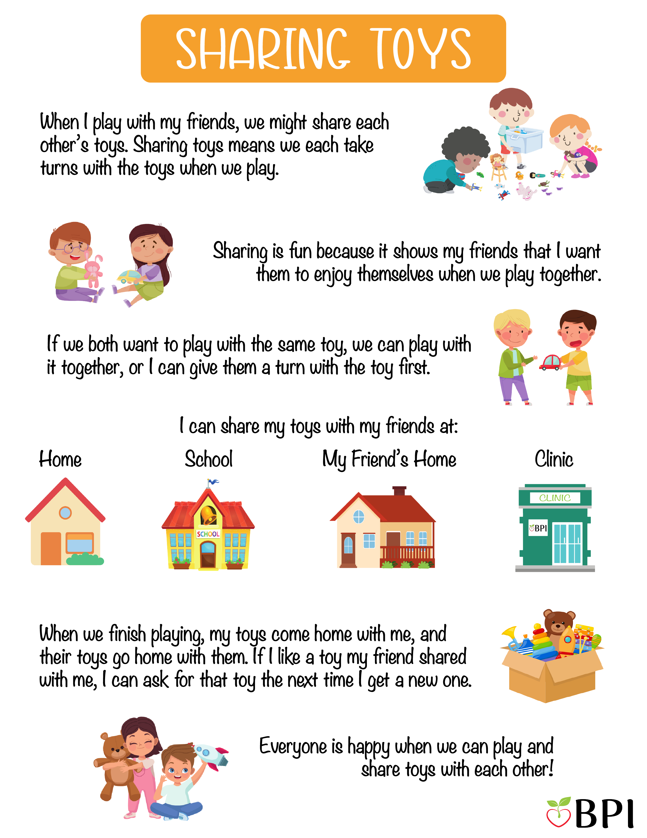 Sharing Toys Social Story