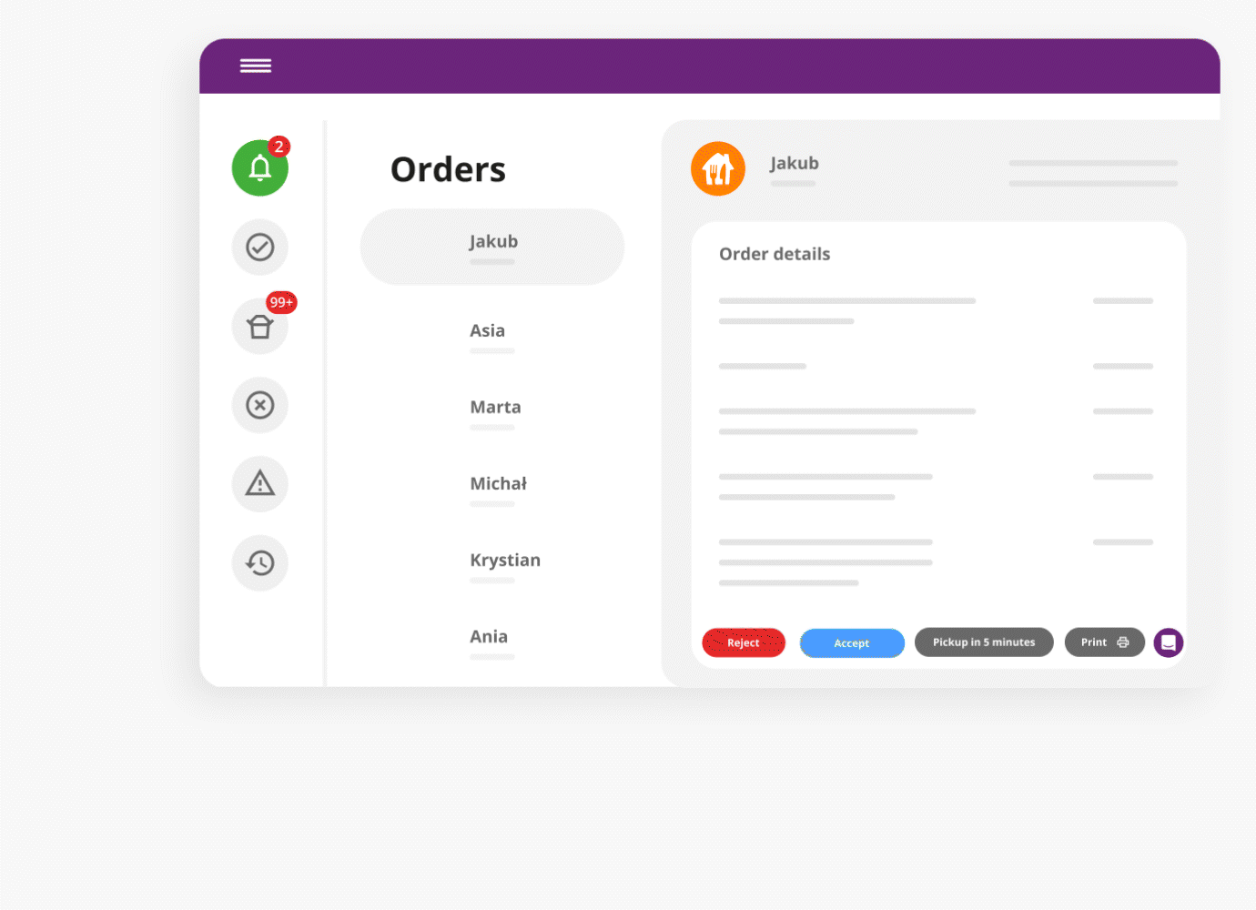 Manage orders from one system. Without manual entry to POS