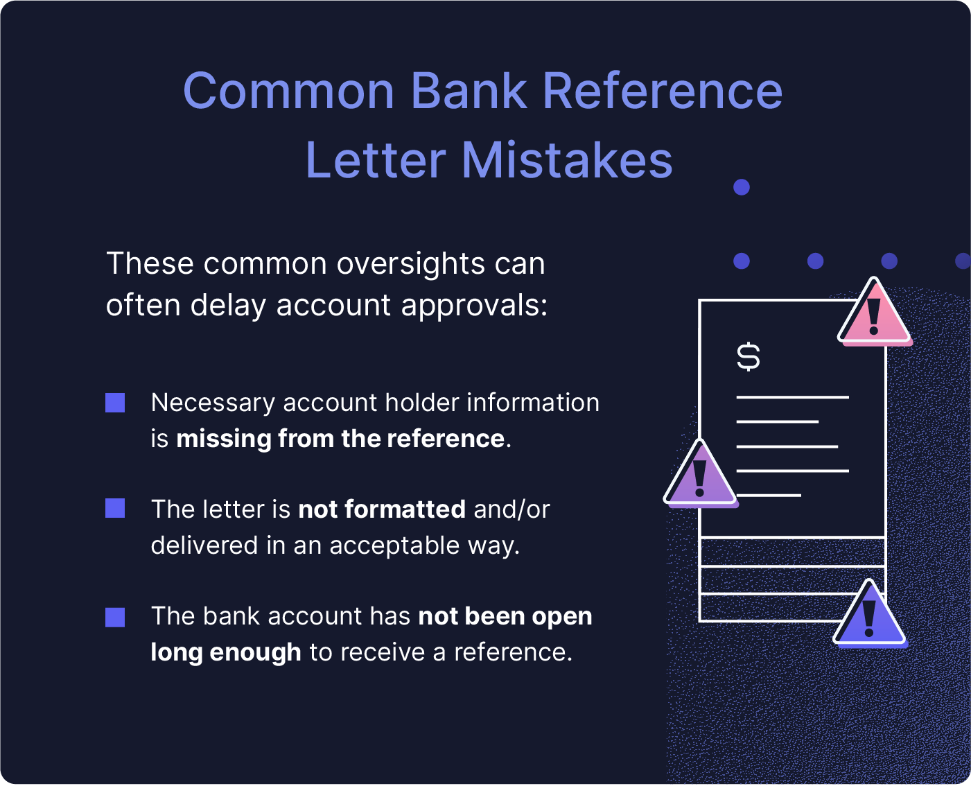 Bank reference letter