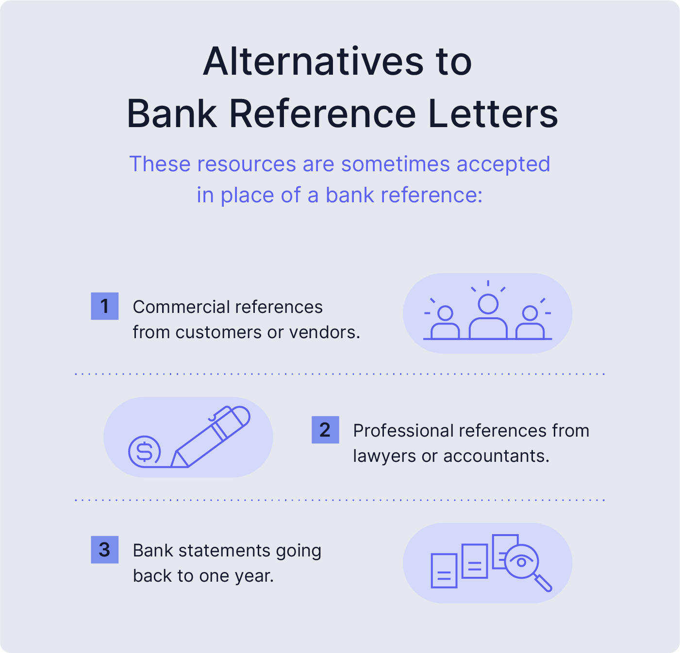 Bank reference letter