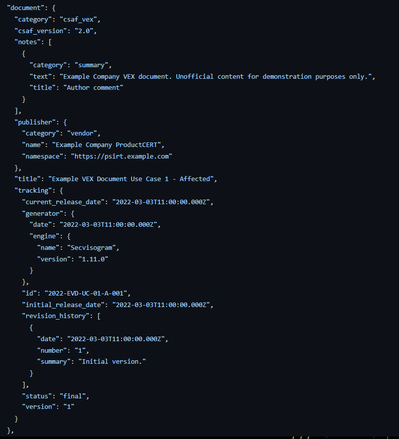 Analyzing a VEX Report | SecOps® Solution