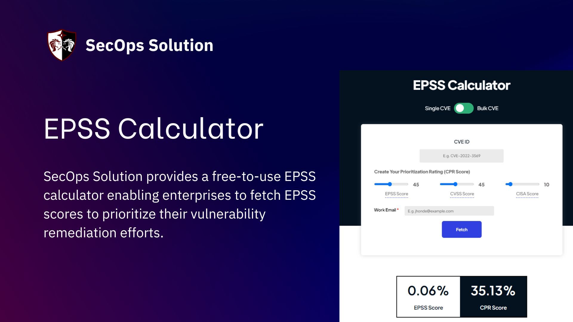 EPSS Calculator | SecOps Solution