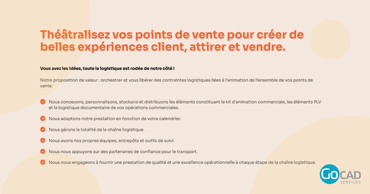 Gocad Services - Animer vos points de ventes