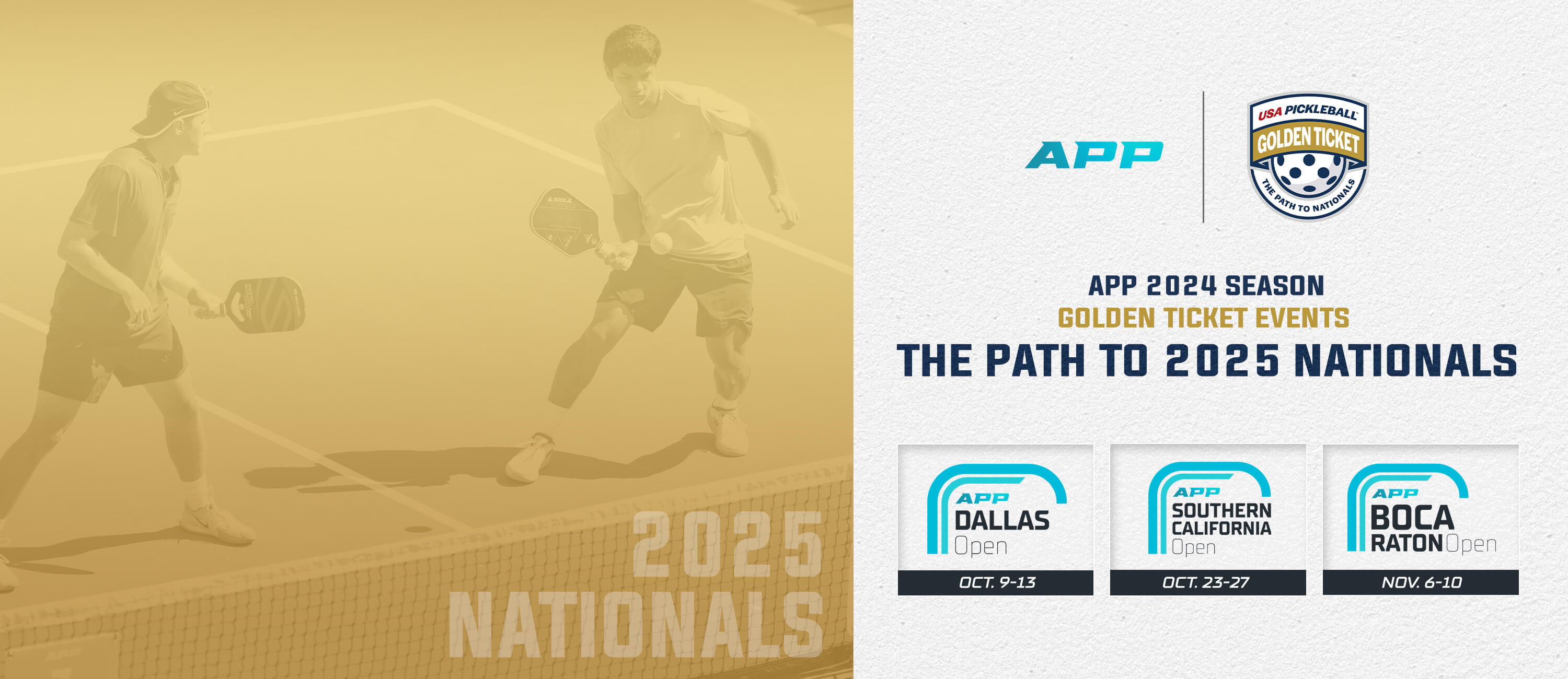 Golden Ticket Tournaments Unveiled for 2025 USAP Nationals