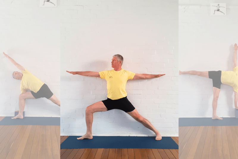 Wall as a prop in Iyengar yoga, Hamilton Yoga in Newcastle
