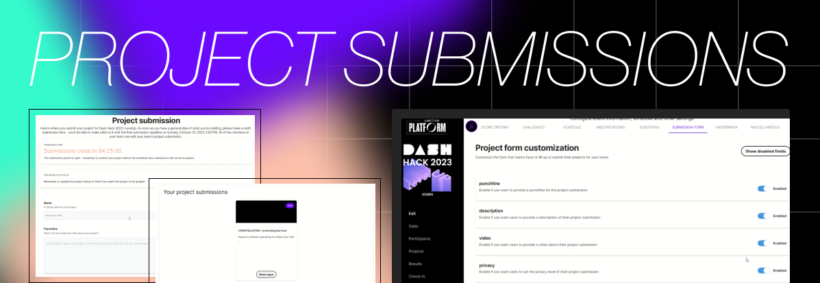 customizable project submission