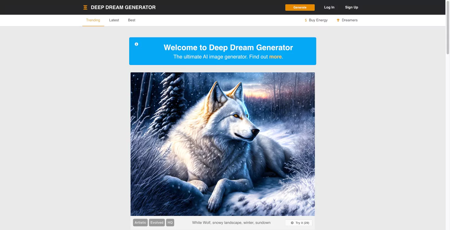 Deep Dream Generator - AI Tool Reviews, Pricing and Alternatives 2024