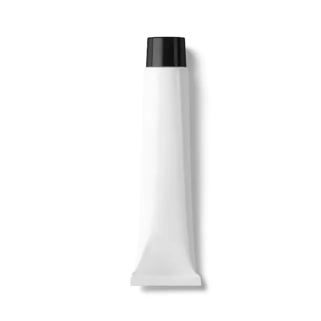 Inverted Hand Cream Tube Mockup With Black Cap