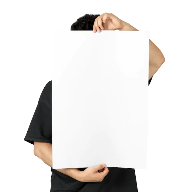 Model Holding Poster Flyer Mockup