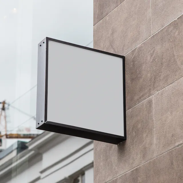 Square Sign Mockup