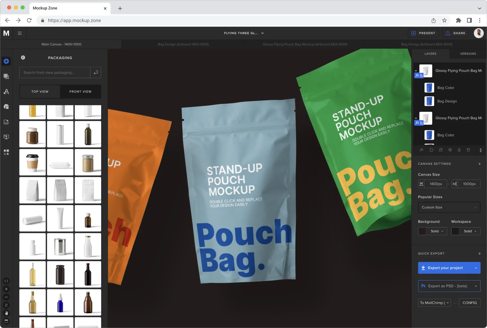 Free Online Pouch Mockup Templates And Items — Mockup Zone