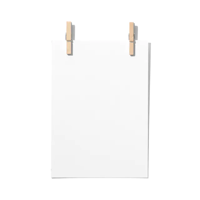 Double Peg Photo Paper Mockup