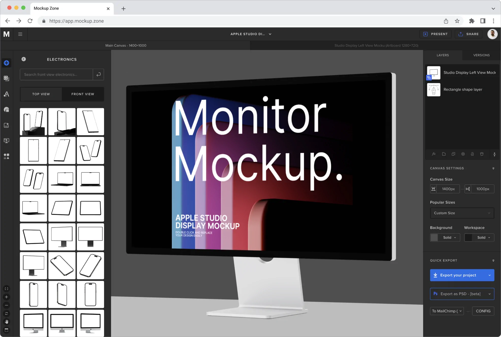 Free Online Monitor Mockup Templates And Items — Mockup Zone