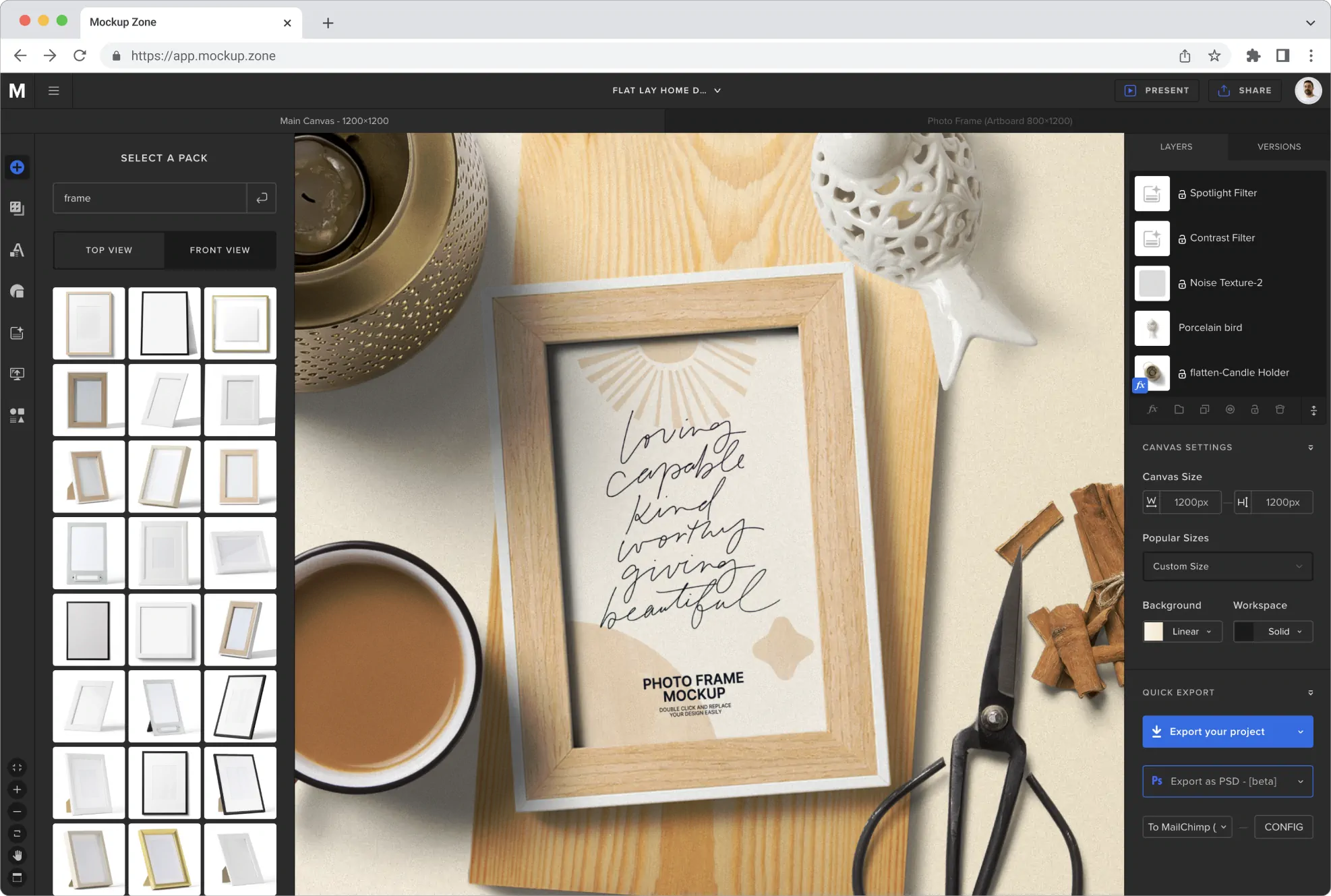 Free Online Photo Frame Mockup Templates And Items — Mockup Zone