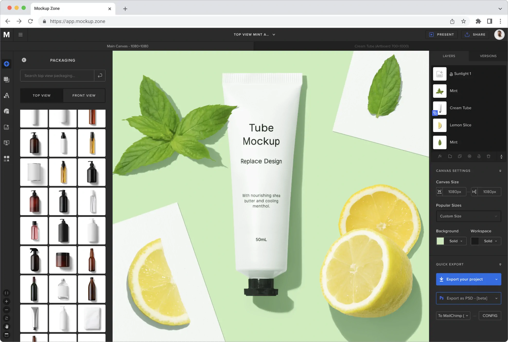 Free Online Tube Mockup Templates And Items — Mockup Zone