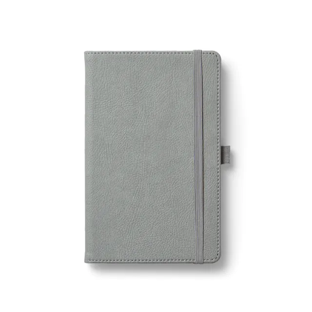 Grey Leather Notepad Mockup
