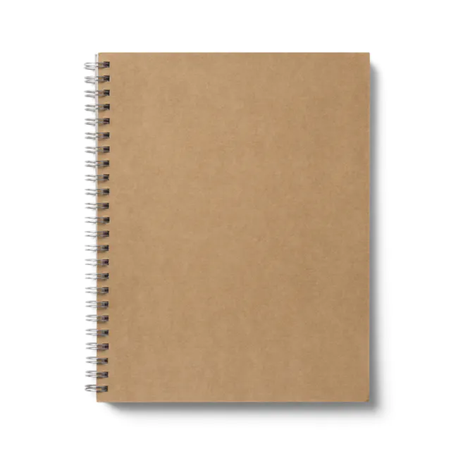 Kraft Wire Notebook Mockup