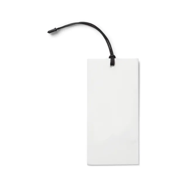 White Rectangle Cloth Label Tag Mockup