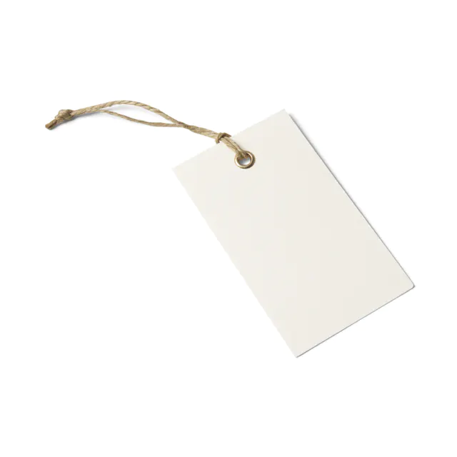 Beige Rectangle Label Tag Mockup