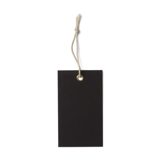 Front Black Rectangle Label Tag Mockup