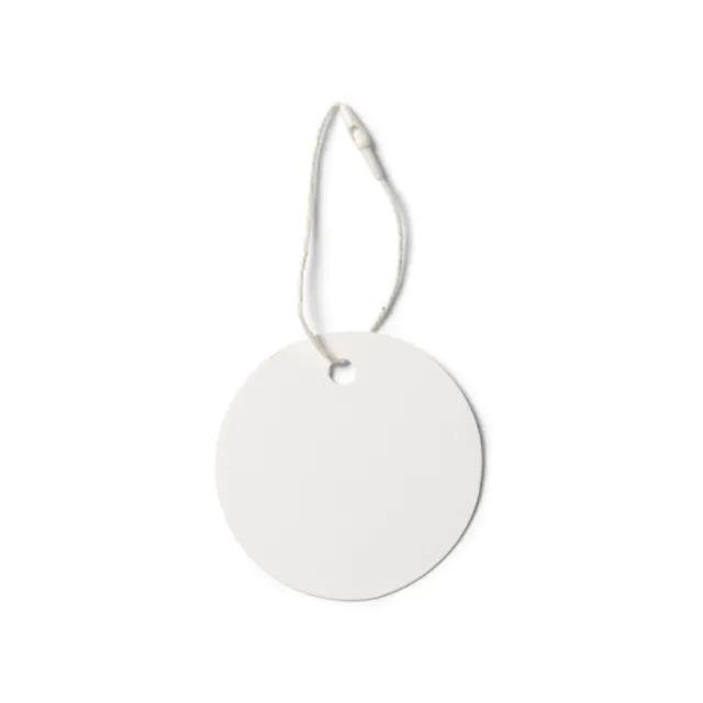 White Circle Label Tag Mockup