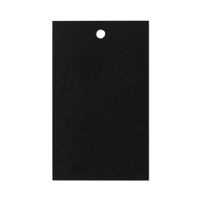 Black Rectangular Label Tag Mockup