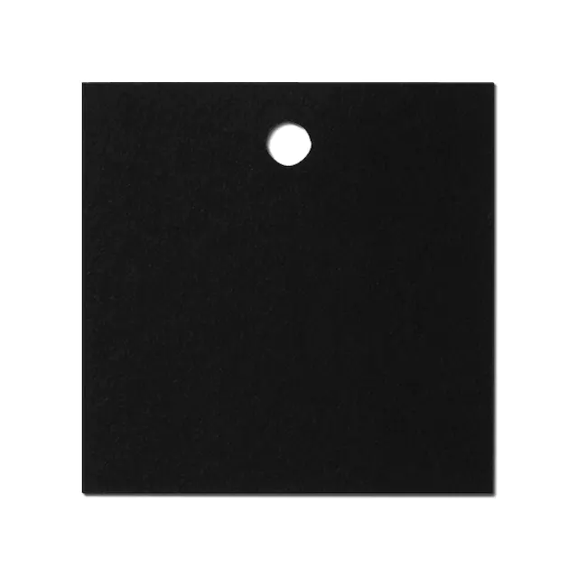 Square Black Label Tag Mockup