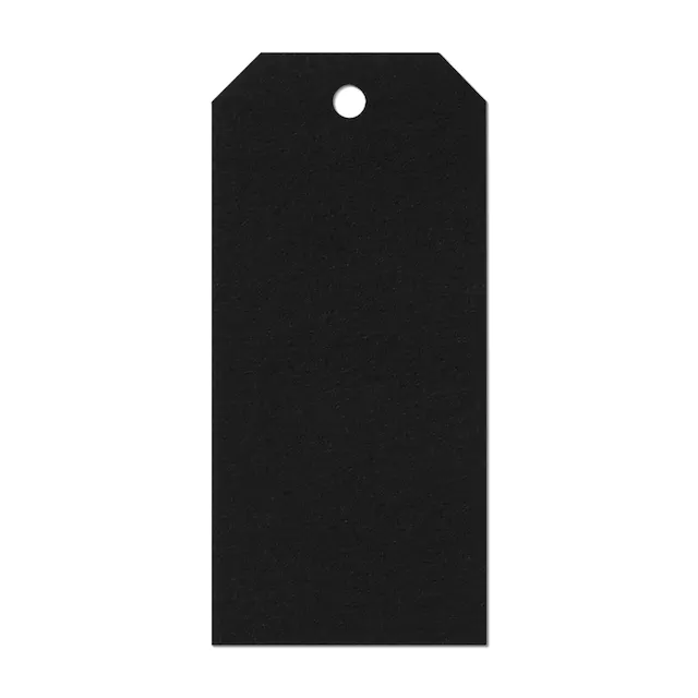 Black Luggage Label Tag Mockup