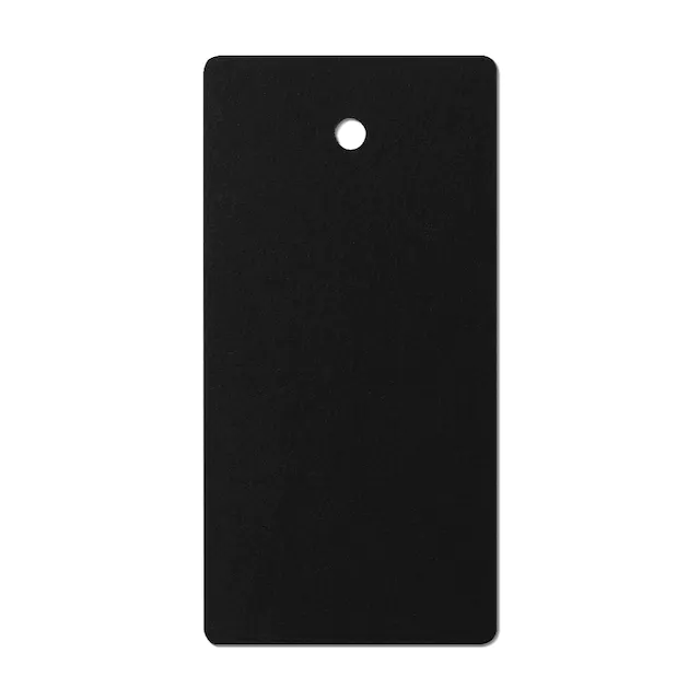 Black Rounded Long Label Tag Mockup