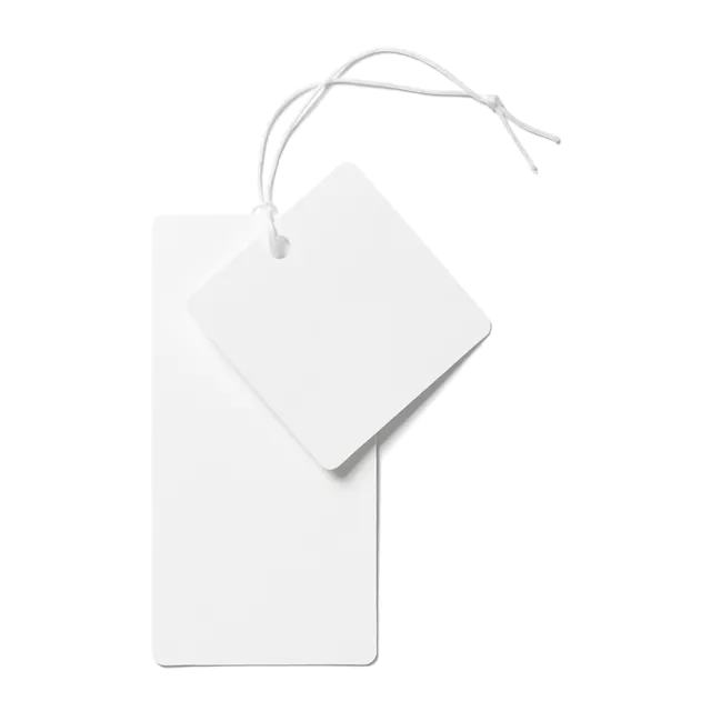 Square and Rectangle White Label Tag