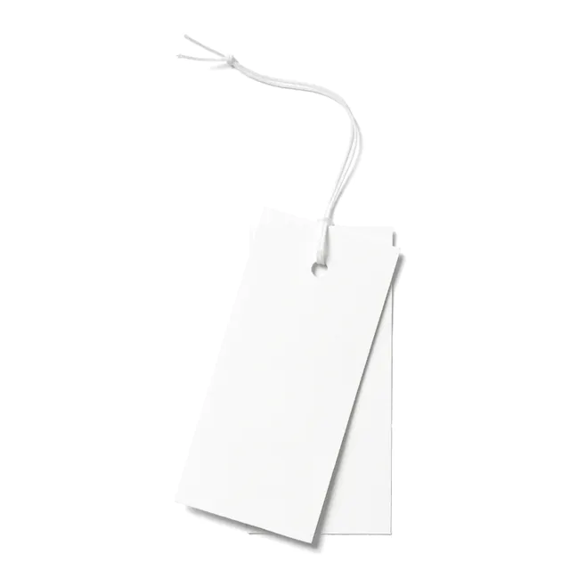 Label Tag White Rectangle Mockup