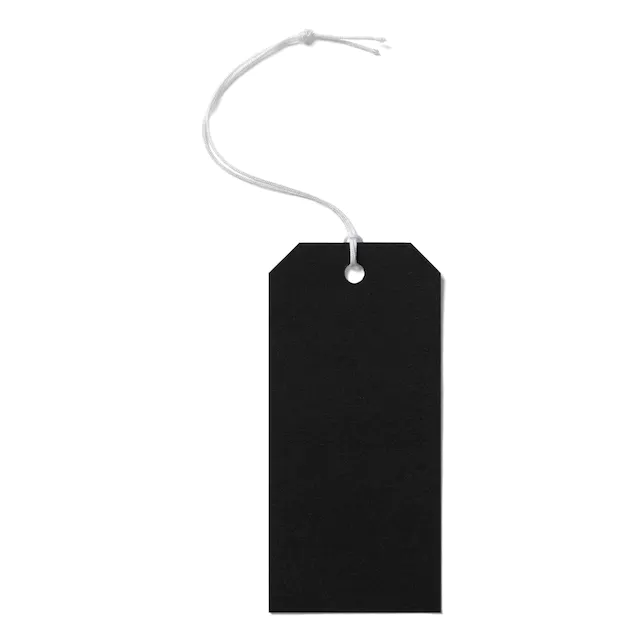 Luggage Label Tag Black Mockup