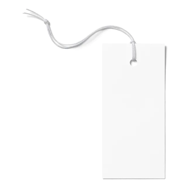 Long Label Tag Mockup with White string
