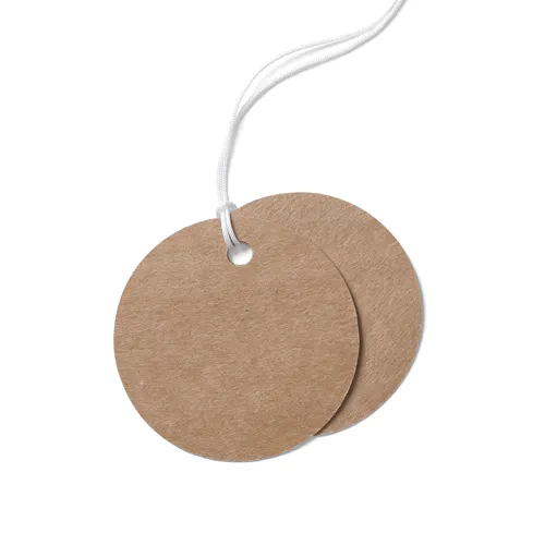 Round Kraft Label Tags with String Mockup