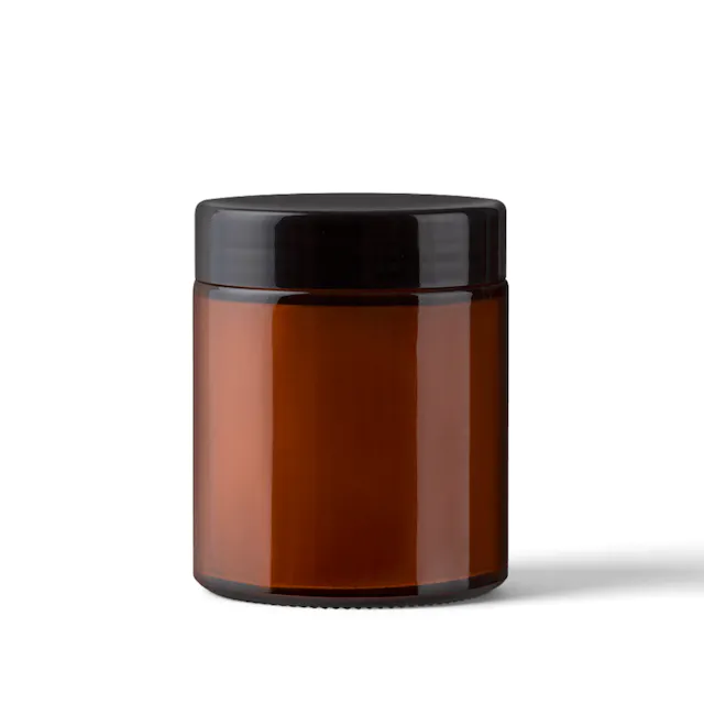 Front Amber Glass Jar Mockup