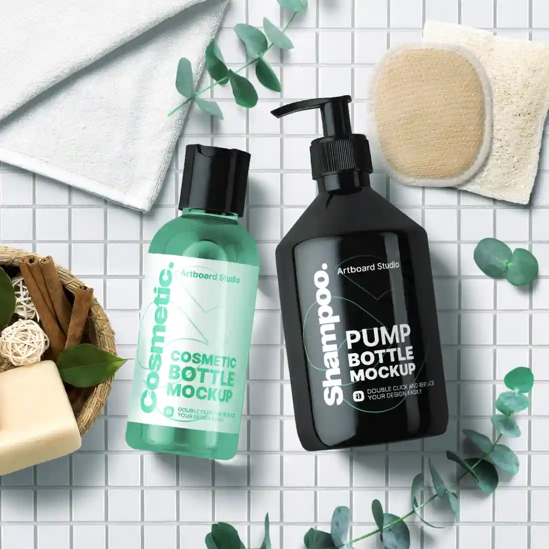 Pump Bottle Mockup Templates And Items — Mockup Zone