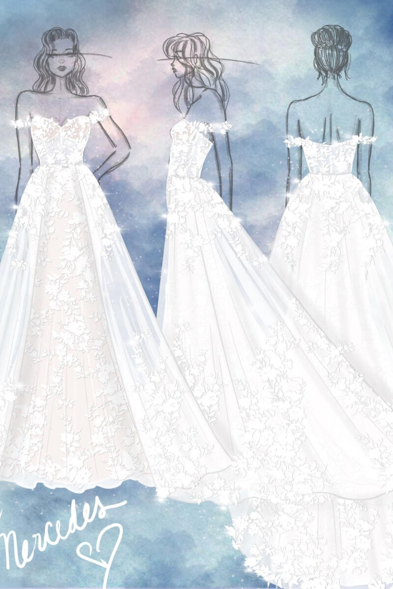 Lace Wedding Dress Sketch