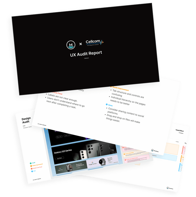 Cellcom Case Study - Website UX Audit, Redesign, and Brand Revival