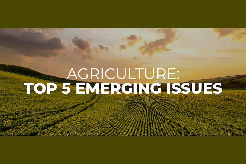 The top 5 emerging issues in Agriculture (2024 Updated)